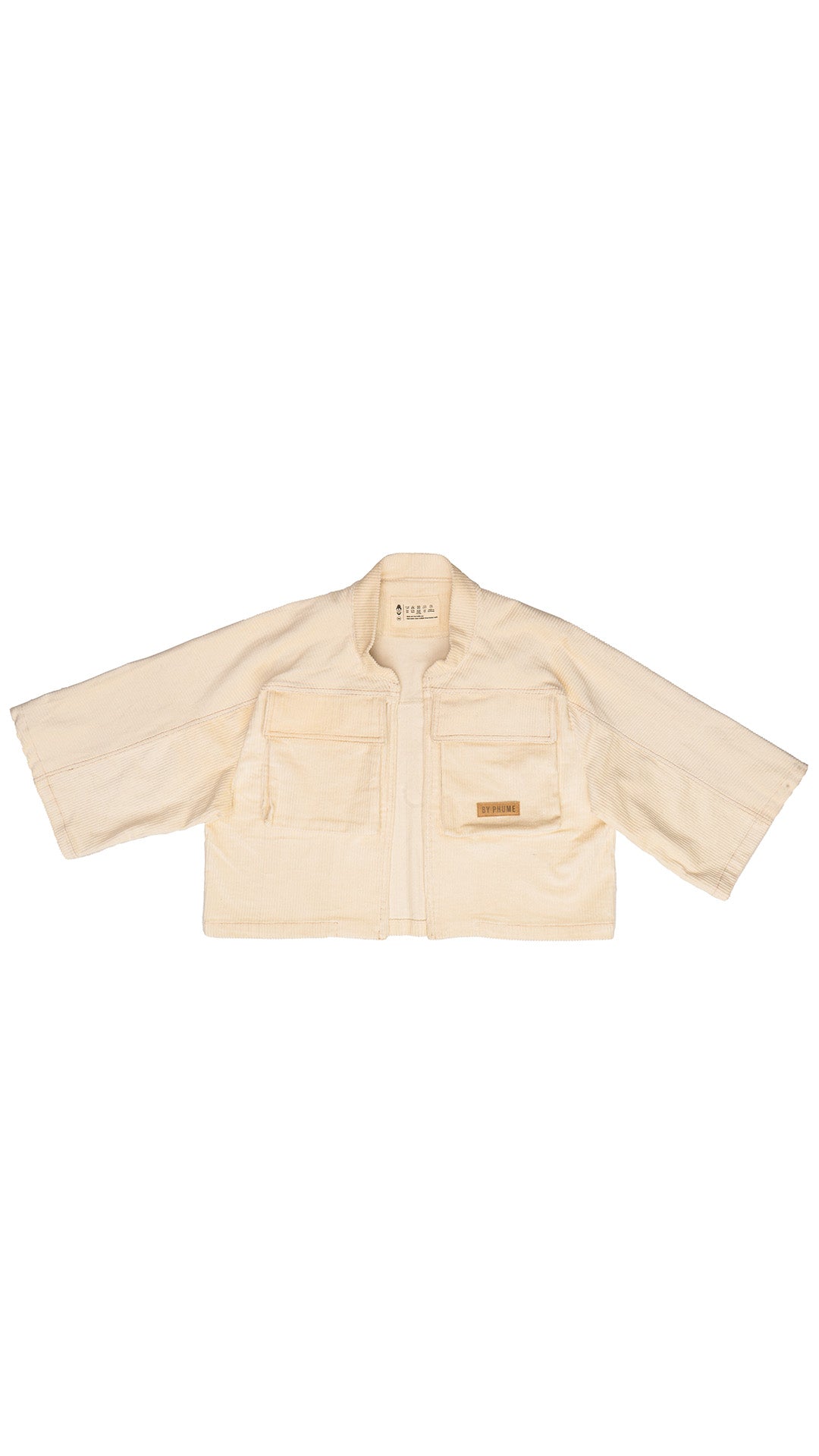 White Corduroy - Cropped Kimono │BY PHUME